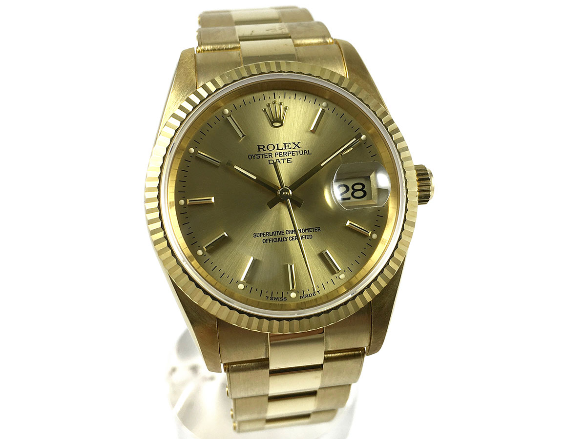 RELOJ Rolex Oyster Perpetual Date 15238 Riveted Bracelet - compramos y ...