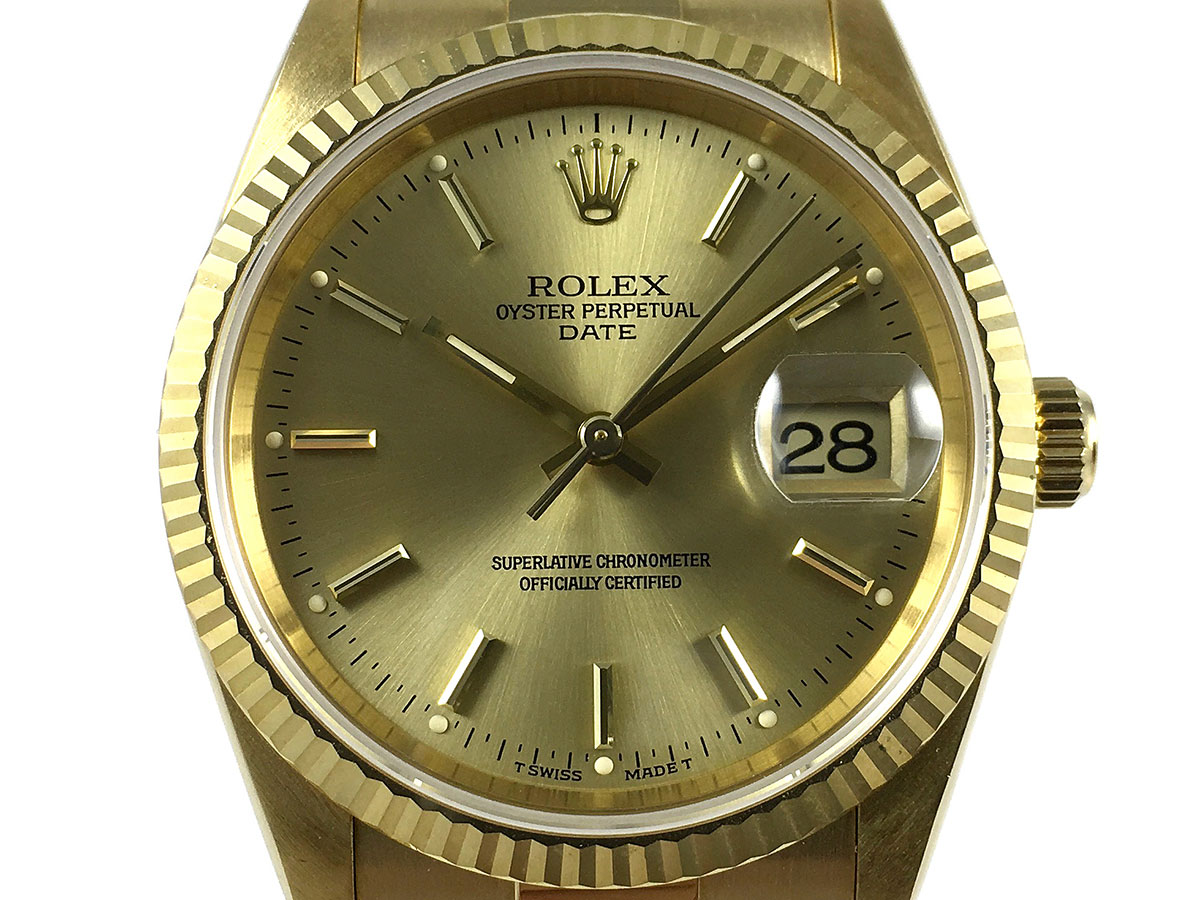 RELOJ Rolex Oyster Perpetual Date 15238 Riveted Bracelet - compramos y ...