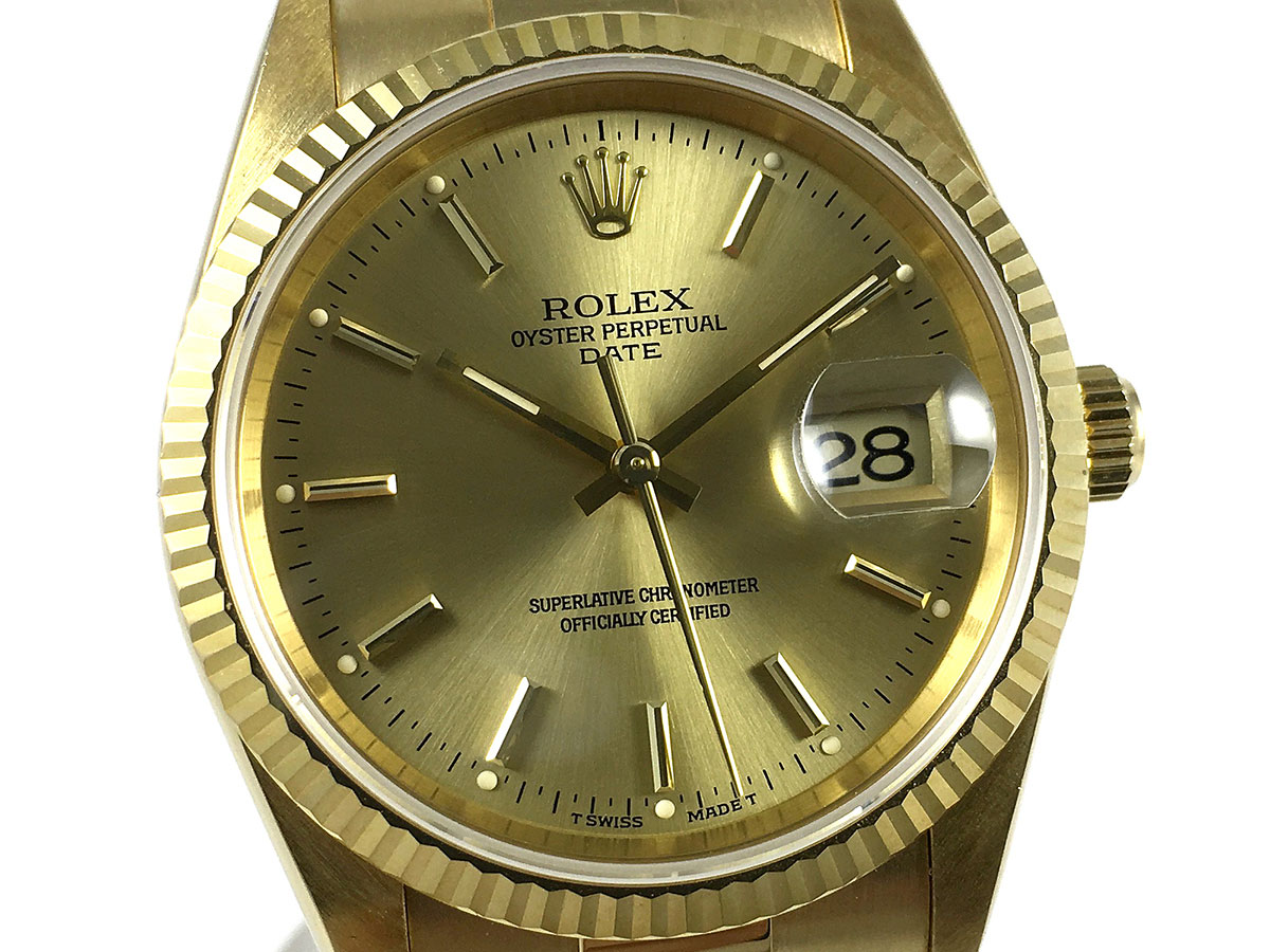 RELOJ Rolex Oyster Perpetual Date 15238 Riveted Bracelet - compramos y ...