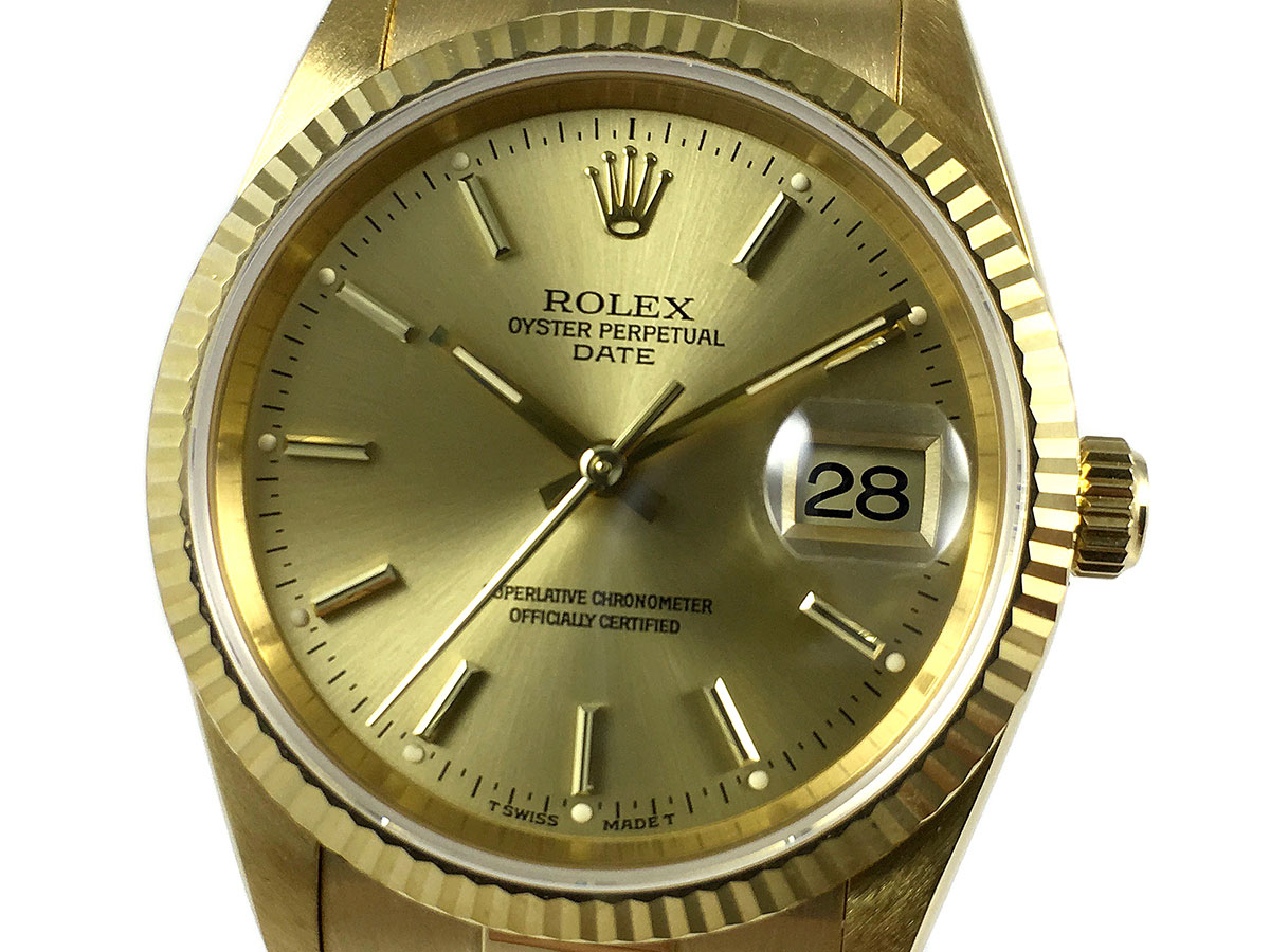 RELOJ Rolex Oyster Perpetual Date 15238 Riveted Bracelet - compramos y ...